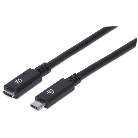 Manhattan Usb C To Usb C Extension Cable 50cm 10 Gbps Usb 32 Gen2