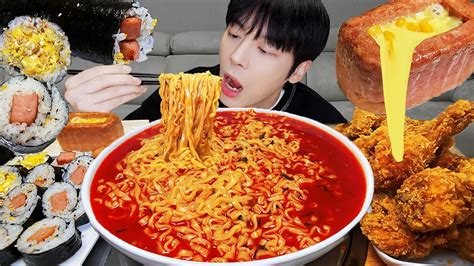 Asmr Mukbang Fried Chicken And Fire