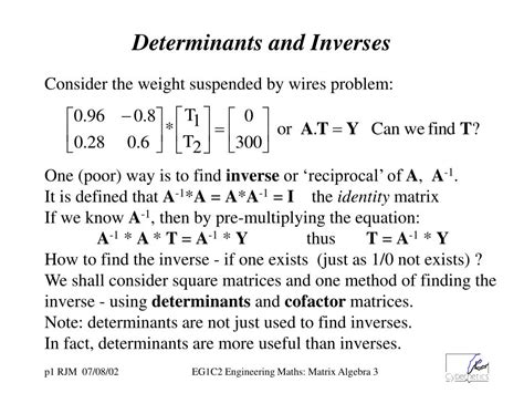 Ppt Determinants And Inverses Powerpoint Presentation Free Download