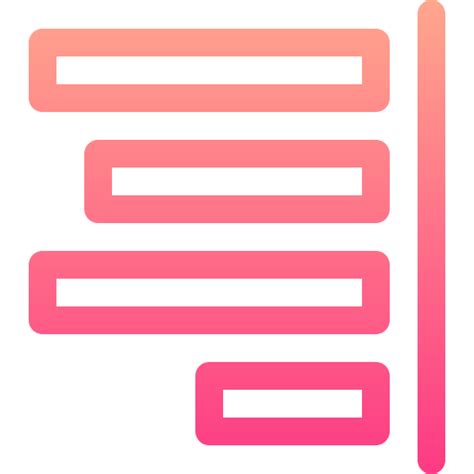 Right Alignment Basic Gradient Lineal Color Icon Right Alignment Basic Gradient Lineal Color Icon