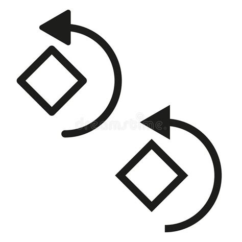 Rotating Diamond Icons Circular Arrows Dynamic Motion Vector Symbols Stock Vector