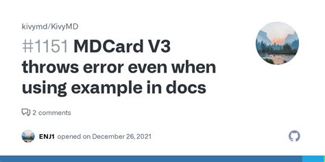 mdcard v3 throws error even when using example in docs · issue 1151