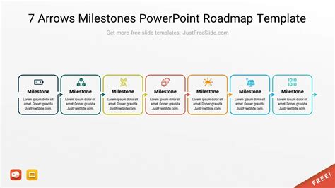 Arrows Milestones Powerpoint Template Free Download Slides Just Free Slide