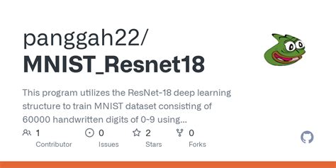GitHub Panggah MNIST Resnet This Program Utilizes The ResNet Deep Learning Structure