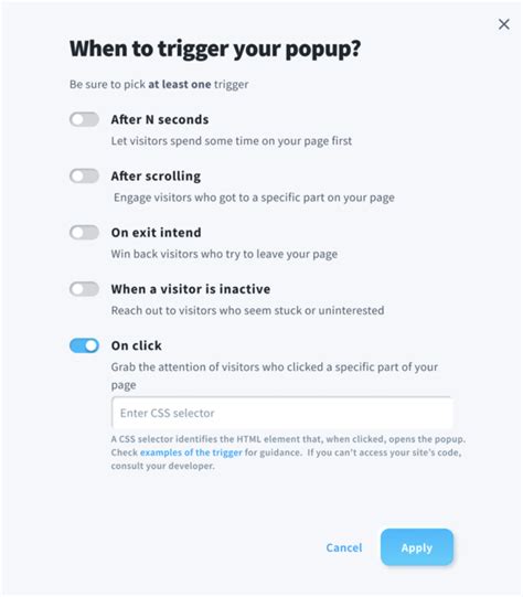 How To Trigger A Popup With A Click