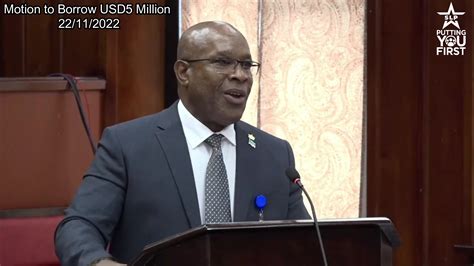 Hon Richard Frederick Debates The Motion To Borrow Usd52 Million To