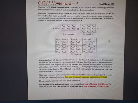 Solved Cs Homework Total Marks Question Of Chegg