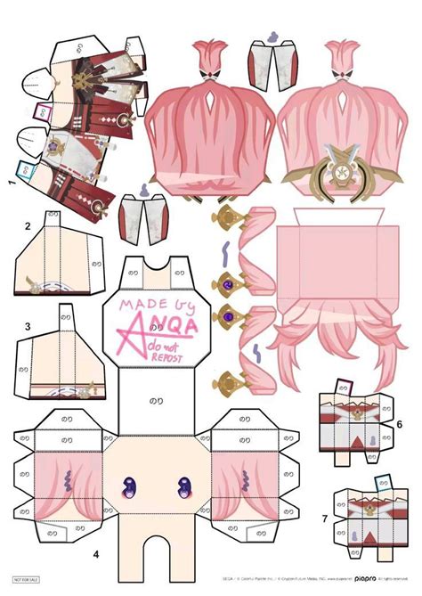 Yae Miko Custom Paper Dolls Paper Dolls Diy Paper Doll Template