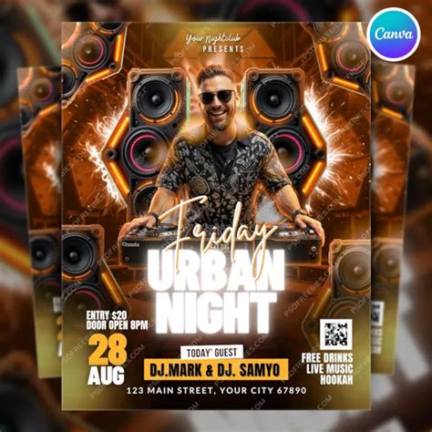 Editable Birthday Party Invitation Canva Template