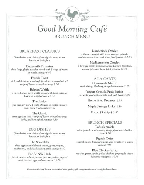 Breakfast Menu Templates Easy To Edit Musthavemenus