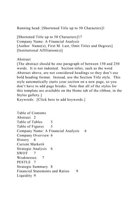 Running Head Shortened Title Up To 50 Characters 1 Shorteneddocx
