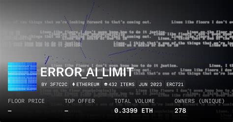 Error Ai Limit Collection Opensea