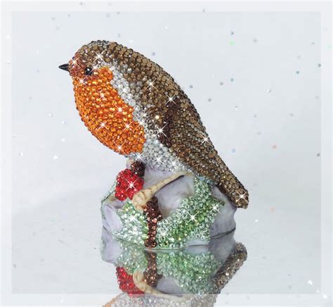Fully Crystallised Robin Figurine Crystalskins