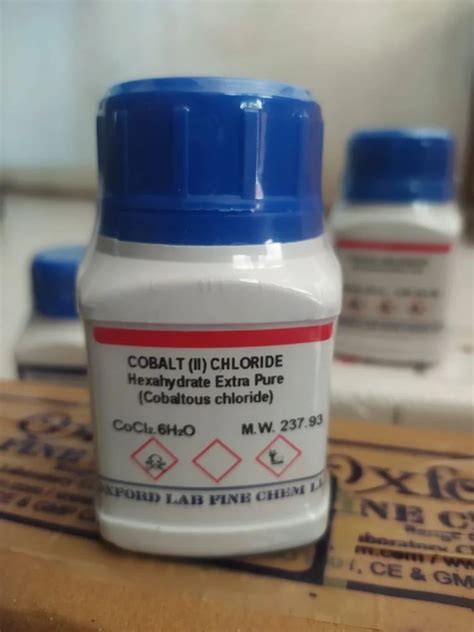 Cobalt Chloride 97 100gm Bottle At ₹ 1100 Kg In Surat Id 2851271760797
