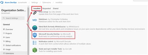 azure pipeline 基本安全性掃描 microsoft security devops azure devops 擴充功能