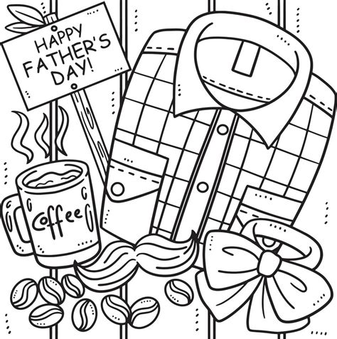 Feliz Día Del Padre Página Para Colorear Para Niños 17584567 Vector En Vecteezy