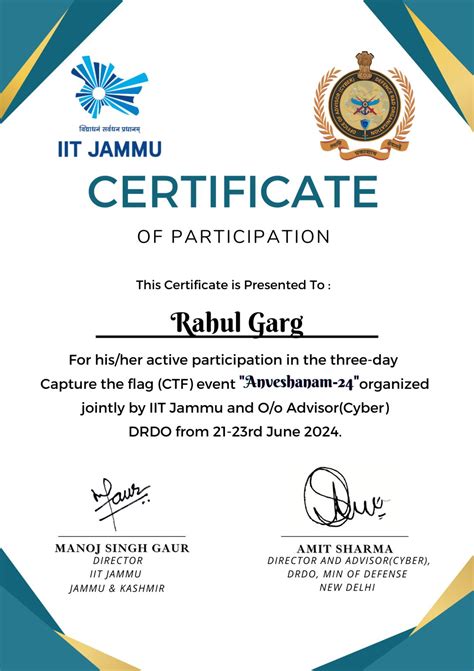 Cybersecurity Ctf Anveshanam24 Iitjammu Drdo Rahul Garg