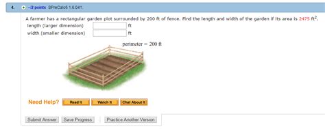 Solved A Farmer Has A Rectangular Garden Plot Surrounded By
