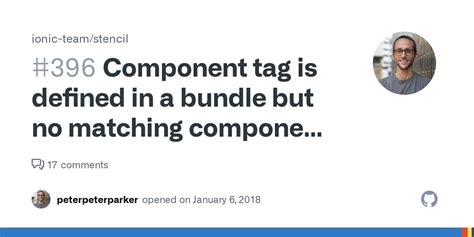 Component Tag Is Defined In A Bundle But No Matching Component Was