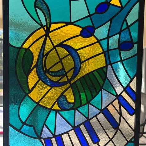 Stained Glass Piano Pattern Etsy