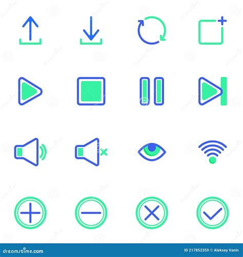 Ui Ux Line Icons Set Stock Vector Illustration Of Simple 217852359