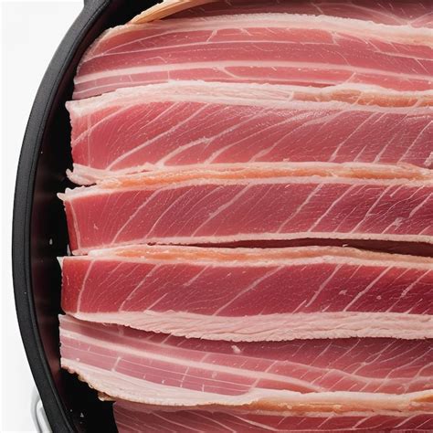 Premium Ai Image Streaky Pork Isolated On White Background