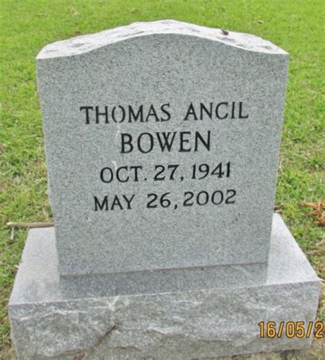 Thomas Ancil Tommy” Bowen 1941 2002 Find A Grave Memorial