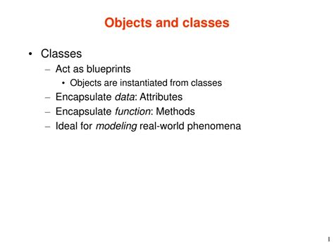 Ppt Objects And Classes Powerpoint Presentation Free Download Id