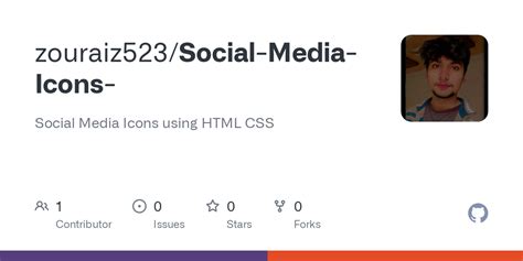 GitHub Zouraiz Social Media Icons Social Media Icons Using HTML CSS