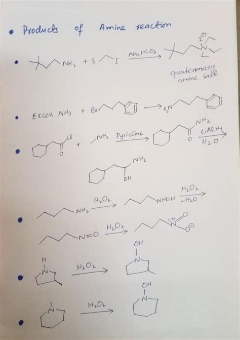 [Solved] What are the products of the following amine reactions? | Course Hero