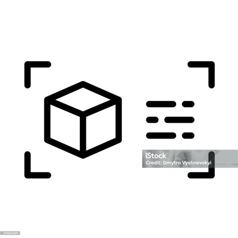 증강 현실 3d 개체 정보 개요 벡터 아이콘 흰색 배경에 격리 웹 디자인 모바일 앱 Ui 디자인 및 인쇄를위한 Ar 및 Vr 선형 아이콘 미래 기술 개념 360도 촬영에