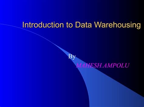 Data Warehousing Odp Databases Computer Software And Applications