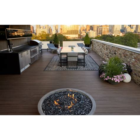 TimberTech Azek English Walnut Ft VC Grooved Decking Board AGB EW RONA