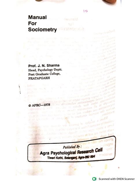 Sociometry Manual Pdf