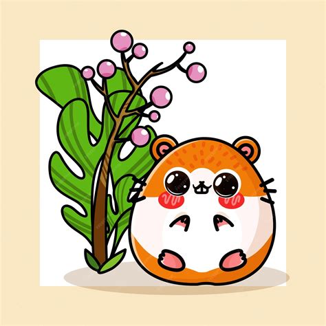 Premium Vector Cute Hamster Vector Illustration