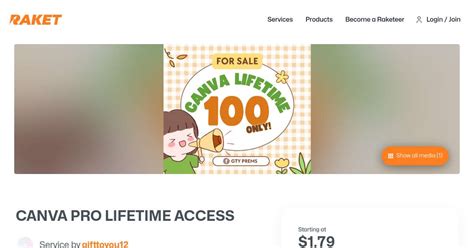 Canva Pro Lifetime Access By Ttoyou12 Raketph