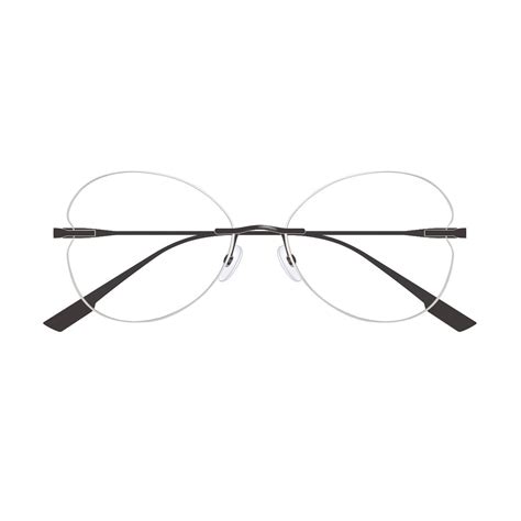 Prescription Eyeglasses Butterfly Rimless Titanium Glasses Women