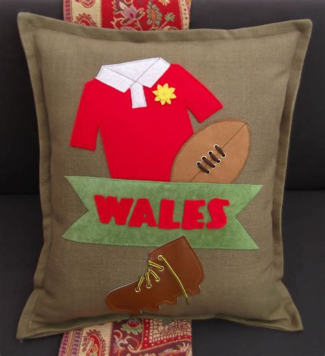 New Welsh Rugby Kit Cushion From Welsh Hat Crafts Welshhatcrafts