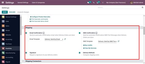 Management Of Shipping Methods Using Odoo 15