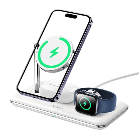 Беспроводное зарядное устройство UGREEN CD278 (Беспроводное 3в1 ...