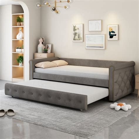 Xdeer Sofa Schlafsofapolsterbett Kinderbett 90x200ausziehbares Couch