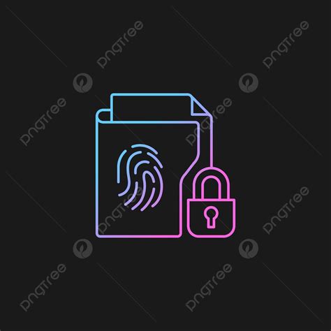 Icon For Dark Theme With Gradient Vector That Ensures Protection Of