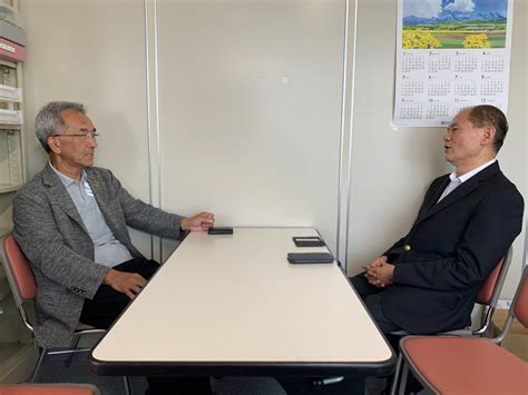 2023年8月3日粘処長、公益社団法人はまなす財団専務理事谷一之氏を表敬訪問 台北駐日経済文化代表処 札幌分処