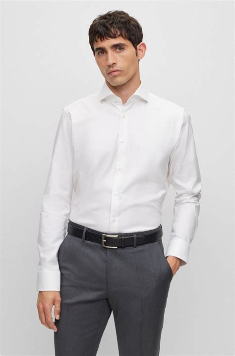 Мъжки колан Hugo Boss Barnabie 100 см дължина 100 естествена Nappa