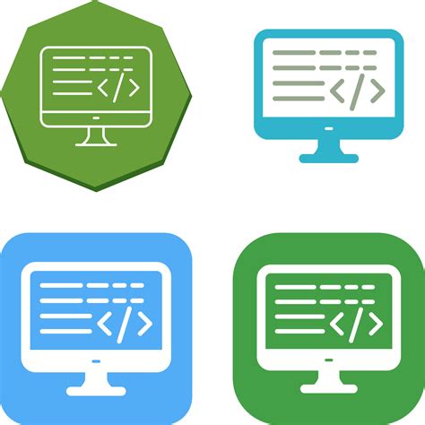 Coding Icon Design Vector Art At Vecteezy