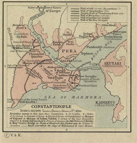 Constantinople Constantinople Map Map Symbols Istanbul Map
