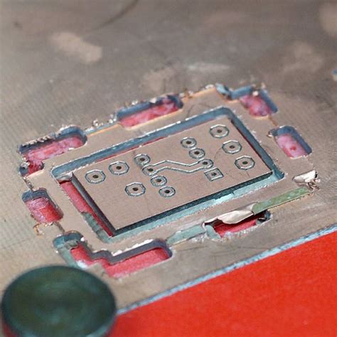 A Double Sided Pcb Milled On A Qbot Minimill With Our Awesome Turn Around Outline Which Is