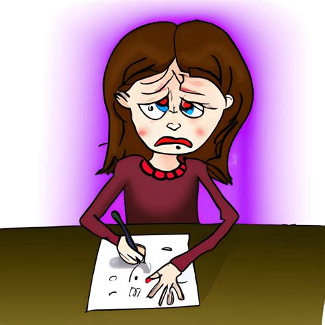 Anxious Girl Cartoon · Creative Fabrica