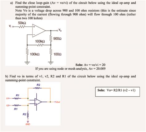 Solved Find The Close Loop Gain Av Vo Vi Of The Circu Chegg