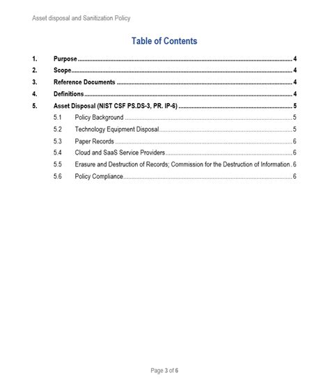 Nist Asset Disposal And Sanitization Policy Template Governance Risk